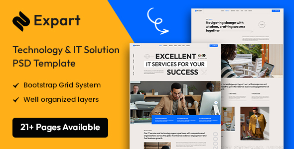Expart - Technology & IT Solution PSD Template by Wildstone-Theme | ThemeForest